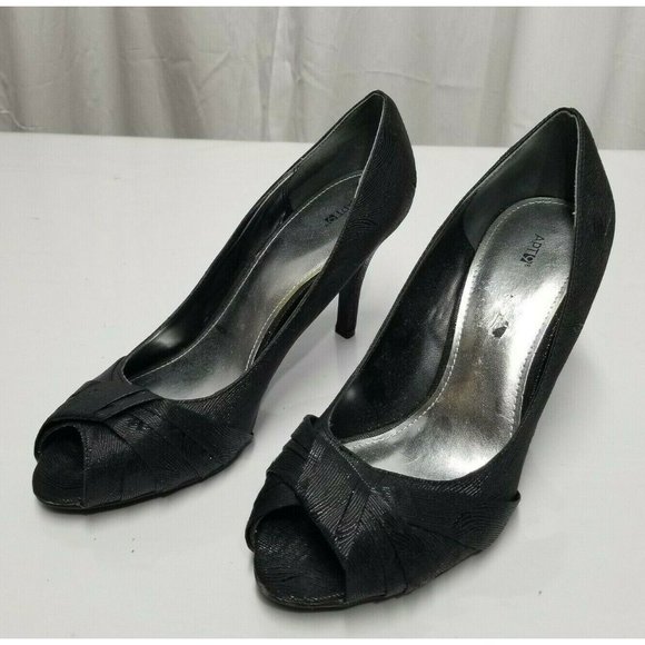 Apt. 9 | Shoes | Apt 9 Women Peep Toe High Heel Shoes Black Glitter ...